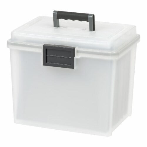Iris Usa 19 Qt Water Resistant Plastic Office Storage Portable Letter