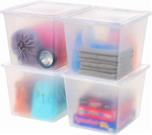IRIS USA 36 Quart Plastic Storage Bin Tote Organizing Container, Clear ... IRIS USA 36 Quart Plastic Storage Bin Tote Organizing Container, Clear ...