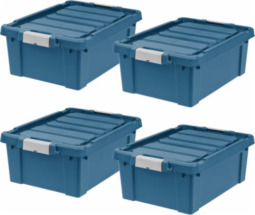 Iris Usa 11 Gal Heavy Duty Plastic Storage Bins With Secure Latching