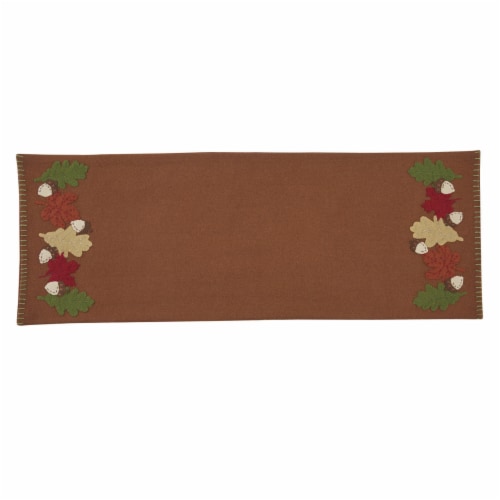 Park Designs Leaves Felt Table Runner - 36'' L - Brown, 1 table runner ... Park Designs Leaves Felt Table Runner - 36'' L - Brown, 1 table runner ...
