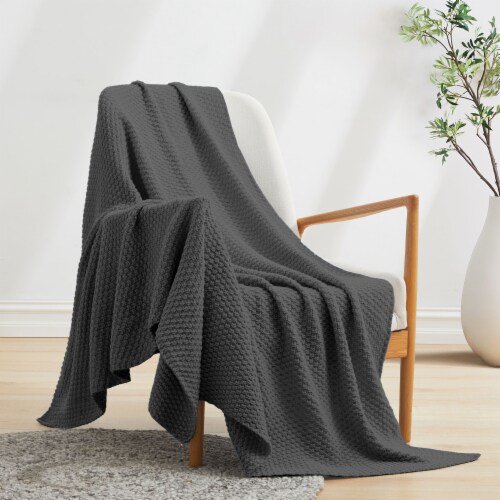 Peace Nest Super Soft Throw Blanket Lightweight Bed Blanket All Season Use Dark Grey 50 W X 50 W x 60 L Fry s Food Stores