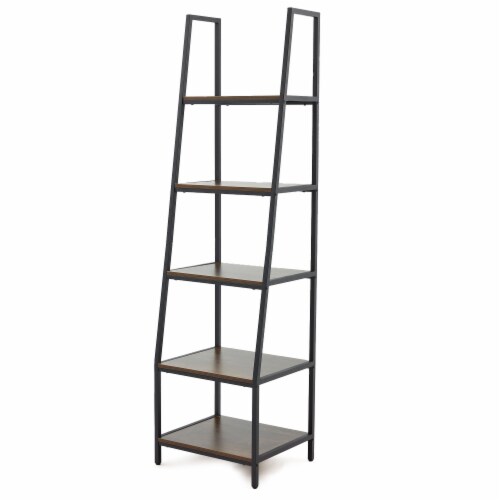 Gray ladder bookshelf store