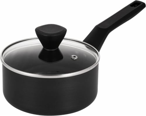 1 5 Qt Hard Anodized Aluminum Nonstick Sauce Pan In Black With Lid 1