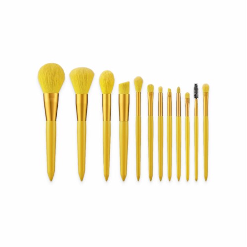 Yellow Makeup Brush Set 12pcs 1 Unit Kroger