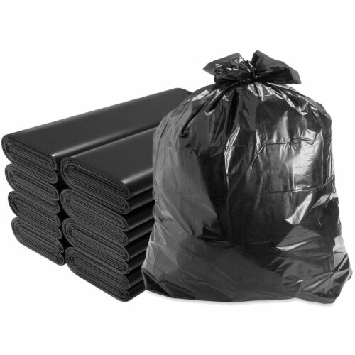 50pcs Heavy Duty 45 65 Gallon Black Trash Bags 2 Mil Large Garbage Rubbish Bags 64 Gal 64 Gal