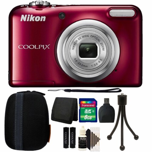 Nikon Coolpix A10 16.1 Mp Compact Digital Camera (red) + Top Accessory ... Nikon Coolpix A10 16.1 Mp Compact Digital Camera (red) + Top Accessory ...