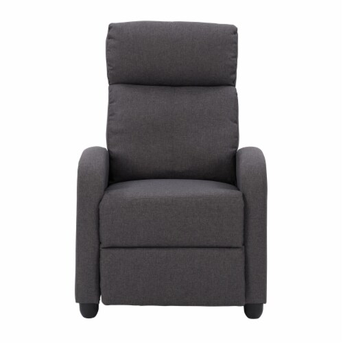 Corliving Oren Fabric Recliner In Dark Grey Set of 1 Smith s Food and Drug