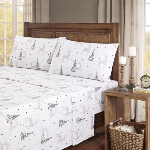 Kathy Ireland 100 Turkish Cotton Flannel Sheet Set Queen Size Warm Bedding Christmas Deer Q queen Fry s Food Stores