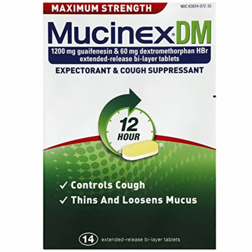 Mucinex DM Maximum Strength 12-Hour Expectorant (Pack of 12), 12 pack ... Mucinex DM Maximum Strength 12-Hour Expectorant (Pack of 12), 12 pack ...