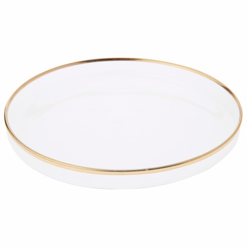 Plymor 55 X 55 Round Glass Display Tray Gold Rim 1 Ct Kroger