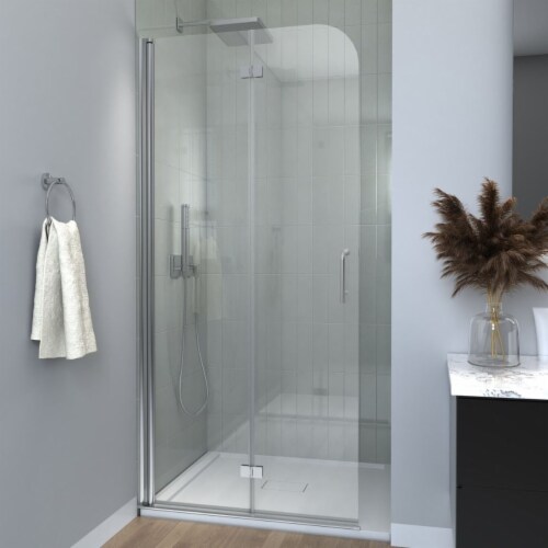 Adapt Fold 34 X 72 Frameless Bi Fold Shower Door In Chrome 1 Unit