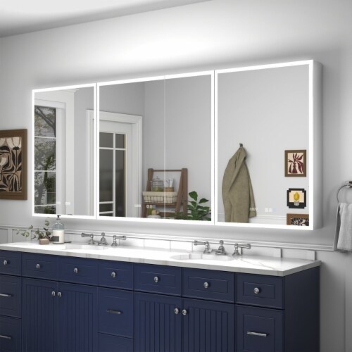 Led Lighted Medicine Cabinet 84 X 36 Recessed Surface Mount With Mirrors Adjustable 1 unit Fry s Food Stores