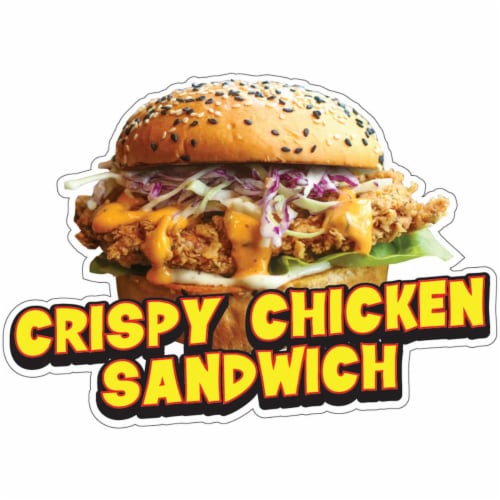 Signmission 12 In Crispy Chicken Sandwich Decal Concession Stand Food