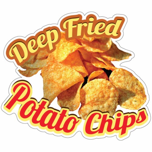 Signmission 12 In Deep Fried Potato Chips Decal Concession Stand Food