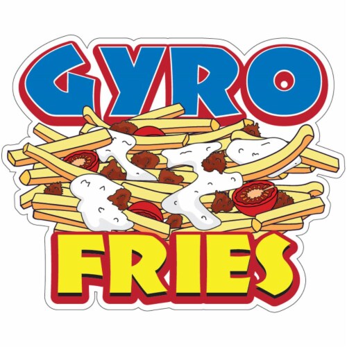Signmission 12 In Gyro Fries Decal Concession Stand Food Truck Sticker