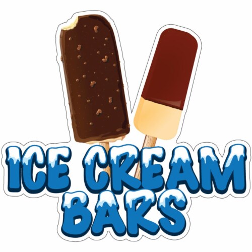 Signmission 12 In Ice Cream Bars Decal Concession Stand Food Truck
