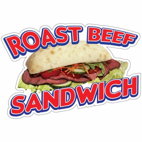 Signmission 12 In Roast Beef Sandwich Decal Concession Stand Food