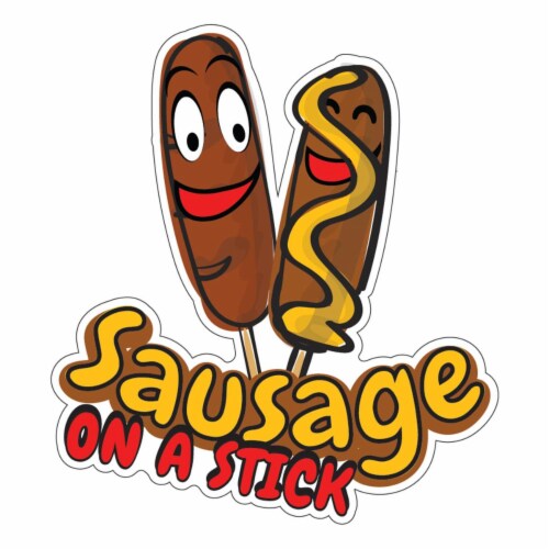 Signmission 12 In Sausage On A Stick Decal Concession Stand Food Truck