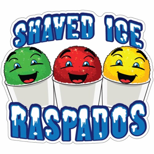 Signmission 12 In Shaved Ice Raspados Decal Concession Stand Food