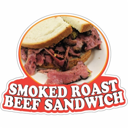 Signmission 12 In Smoked Roast Beef Sandwich Decal Concession Stand