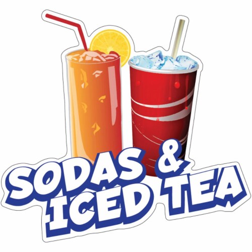 Signmission 12 In Sodas And Iced Tea Decal Concession Stand Food Truck