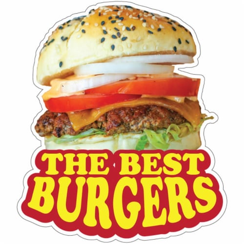 Signmission 12 In The Best Burgers Decal Concession Stand Food Truck