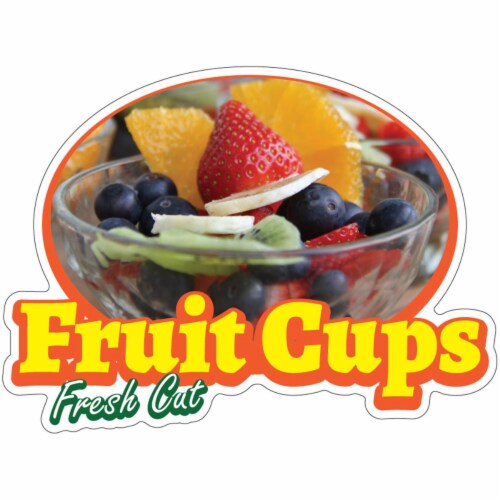 Signmission 16 In Fruit Cups Decal Concession Stand Food Truck Sticker
