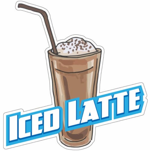 Signmission 16 In Iced Latte Decal Concession Stand Food Truck Sticker