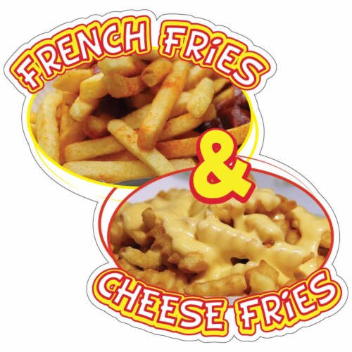 Signmission French Fries And Cheese Fries 24 In Decal Concession Stand