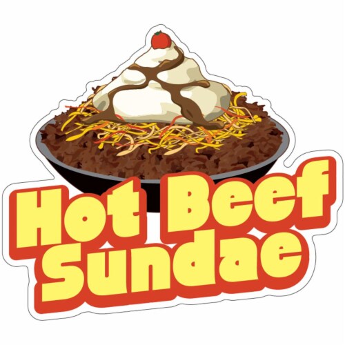 Signmission 8 In Decal Concession Stand Food Truck Sticker Hot Beef