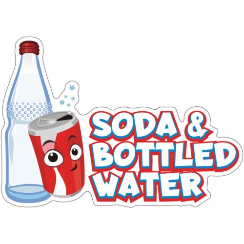 Signmission 8 In Soda And Bottled Water Decal Concession Stand Food