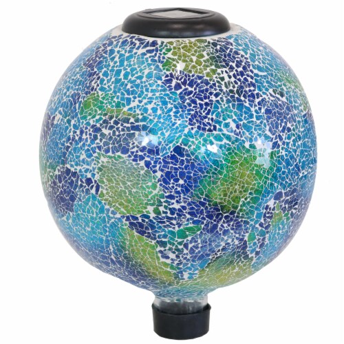 Sunnydaze Azul Terra Crackled Glass Solar Gazing Globe 10 In 1175 Qfc