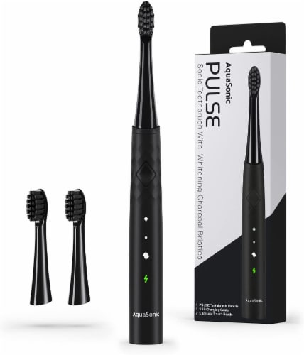 AquaSonic Pulse Electric Toothbrush w Activated Charcoal BLACK 1 King Soopers