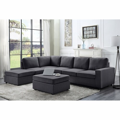 Dark gray modular sectional store