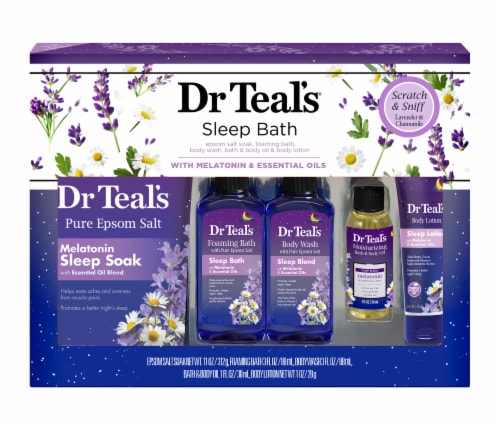 Dr. Teal's® Melatonin Sleep Bath Gift Set, 4 pc - Kroger Dr. Teal's® Melatonin Sleep Bath Gift Set, 4 pc - Kroger