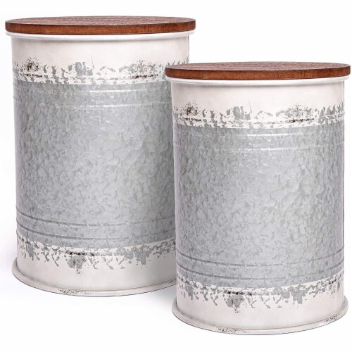 Galvanized rustic end table store
