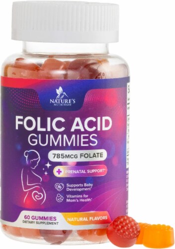Folic Acid Gummies For Women 785 Mcg Essential Prenatal Vitamin For