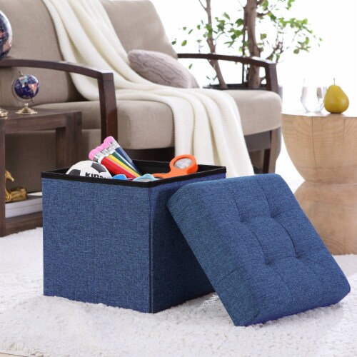 Ornavo Home Foldable Tufted Storage Ottoman 15 L x 15 W x 15 H Harris Teeter