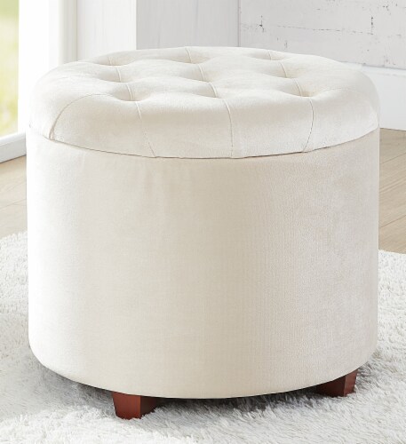 Tufted velvet storage ottoman store