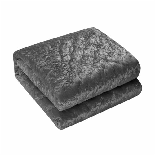 Grace Living Jenny Crushed Velvet Quilted 3Pc Full/Queen Comforter Set ... Grace Living Jenny Crushed Velvet Quilted 3Pc Full/Queen Comforter Set ...