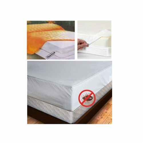 Full Size Mattress Cover Zipper Waterproof Plastic Bed Bug Dust Mites Allergens 1 Kroger