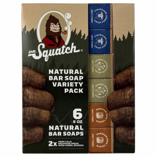 Dr Squatch Natural Bar Soap Variety Pack 5 Ounce Pack Of 6 1 Unit