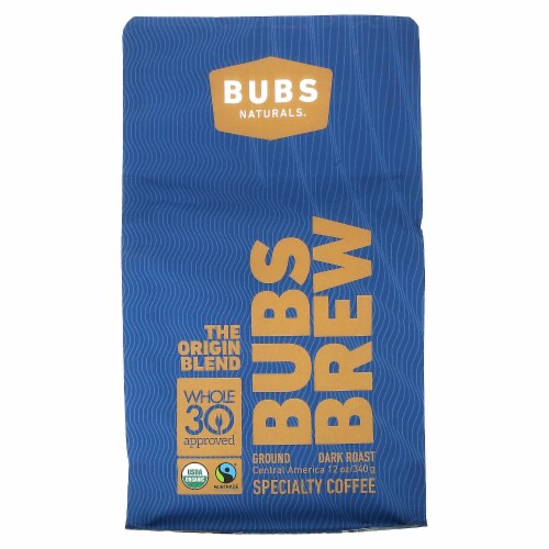 Bubs Naturals Bubs Brew The Origin Blend Ground Dark Roast 12 Oz 340 G 12 Oz Kroger