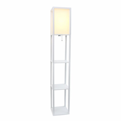 Simple Designs Incandescent Etagere Floor Lamp White Lf1014 Wht 1