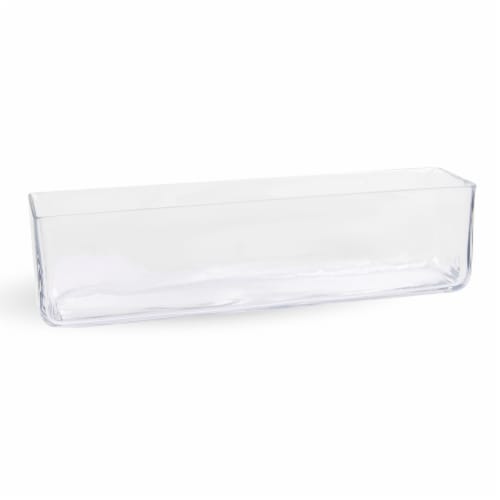 4h Clear Rectangle Glass Vase 1 Kroger