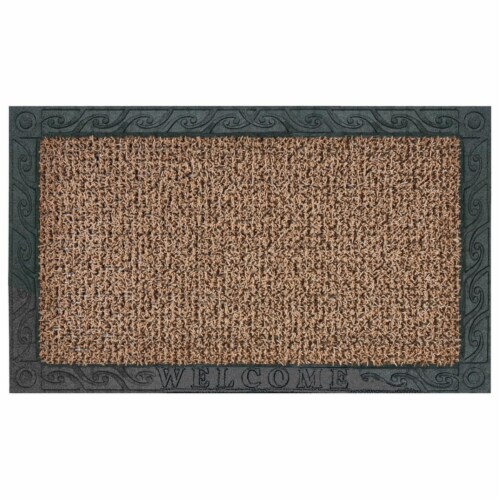 Grassworx 6016559 18 x 30 in. Filigree Welcome Jute AstroTurf Nonslip ... Grassworx 6016559 18 x 30 in. Filigree Welcome Jute AstroTurf Nonslip ...