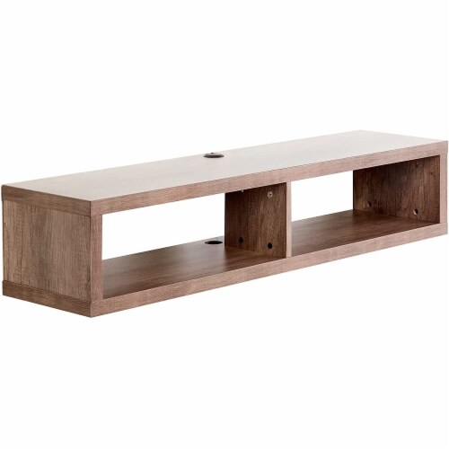Wall Mounted Wood TV Console Entertainment Center Wall Decor 48 inch Brown 1 Harris Teeter