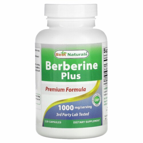 Best Naturals Berberine Plus 1 000 Mg 120 Capsules 500 Mg Per