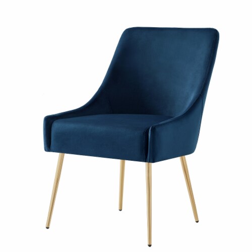 Navy and gold dining chairs store