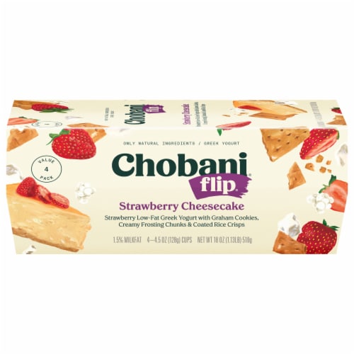 Chobani® Flip® Low Fat Strawberry Cheesecake Greek Yogurt 4 Ct 45 Oz Kroger